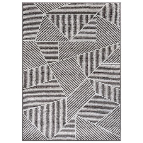 World Rug Gallery Contemporary Geometric Stripe Area Rug - Brown 5' X 7 ...
