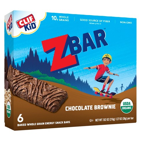Clif Kid Zbar Organic Chocolate Brownie Snack Bar - 7.62oz : Target