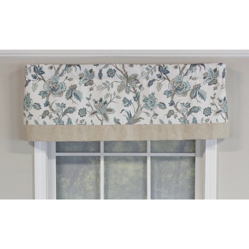 Rlf Home Gianna Banded Valance Spa. 3" Rod Pocket, Contrast Bottom ...