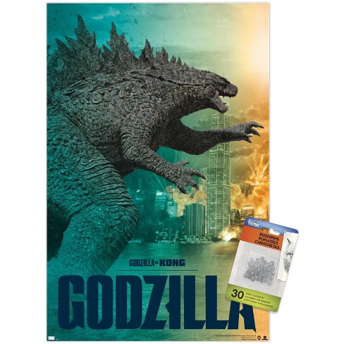 Trends International Godzilla Vs. Kong - Godzilla Unframed Wall Poster ...