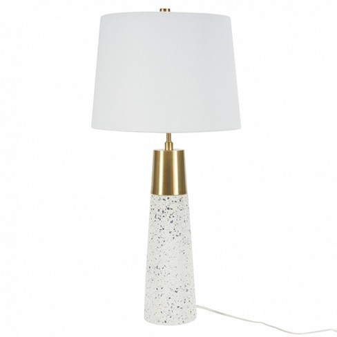 29" White/gold Speckled Terrazzo Table Lamp - Nourison : Target