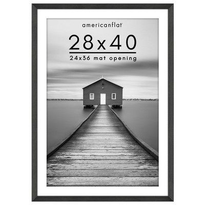 Americanflat 28x40 Wide Molding Picture Frame - Black : Target