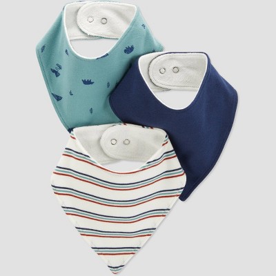 Hudson Baby Infant Boy Cotton Bibs 5pk, Bear, One Size : Target