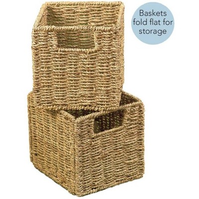 The Lakeside Collection Set Of 2 Seagrass Storage Baskets : Target