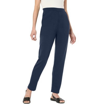 Woman Within Women's Plus Size Tall Straight Leg Ponte Knit Pant - 34 T ...