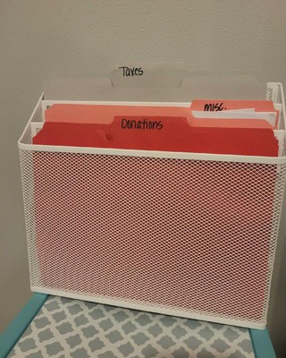Mesh Hanging File Sorter With Keyholes White - Brightroom™ : Target