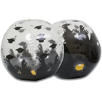 Acoway 13" Graduation Beach Balls-pack Of 2, Black : Target