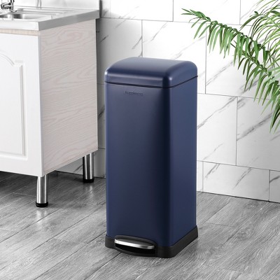 Happimess Betty Retro 8-gallon Step-open Trash Can, Denim Blue : Target