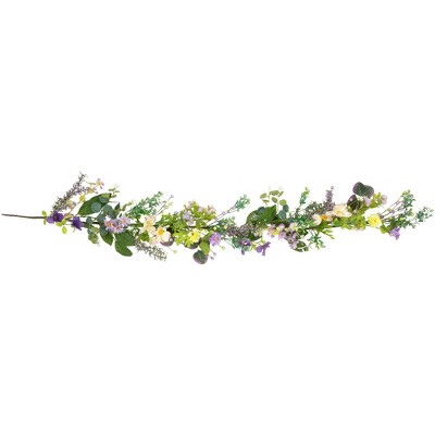 Northlight Purple Lavender And Green Foliage Artificial Spring Wreath ...