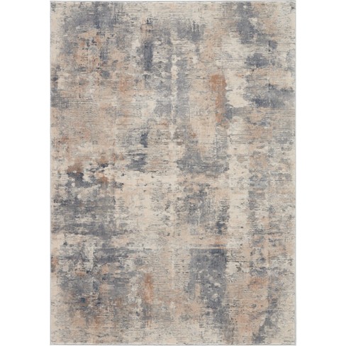 Nourison Rustic Textures Painterly Indoor Rug Beige/grey 5'3" X 7'3 ...