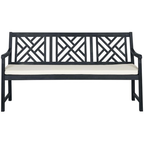 Bradbury 3 Seat Bench - Dark Slate Gray/beige - Safavieh : Target