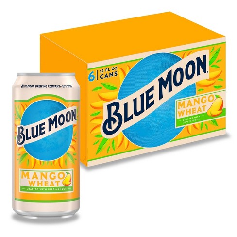 Blue Moon Mango Wheat Ale Beer - 6pk/12 Fl Oz Cans : Target