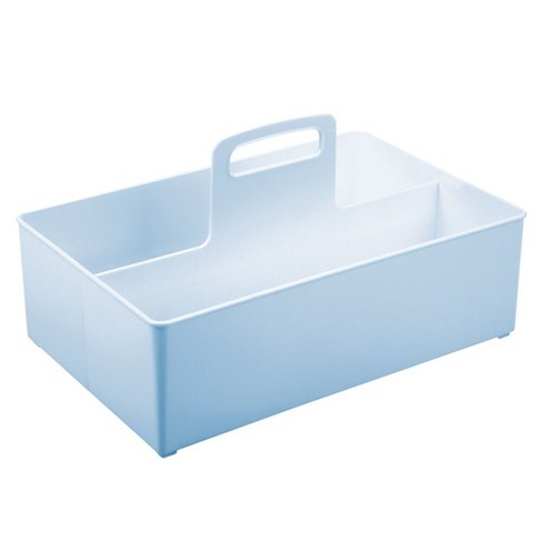 Mdesign Nursery Plastic Divided Storage Tote Caddy, Large : Target