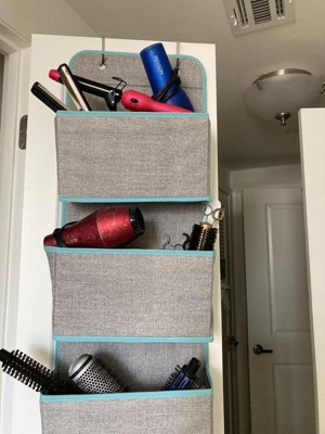 Mdesign Fabric Over Door Hanging Storage Organizer, 3 Pockets, 2 Pack ...