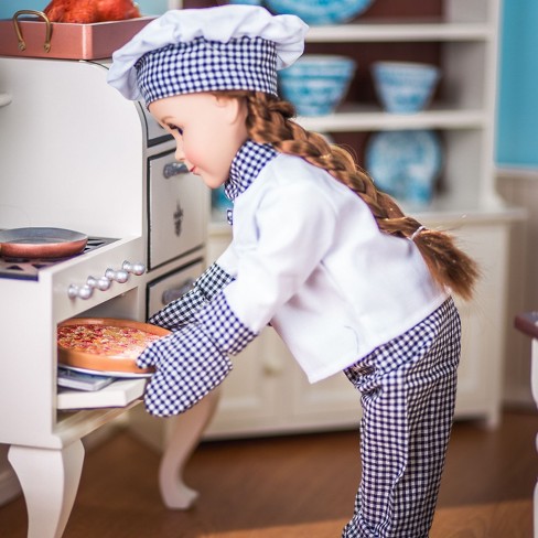 The Queen Treasures 18" Doll 20pc Pizza Set And Chefs Clothes Fits ...