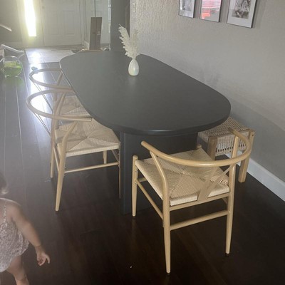 Catlett Oval Modern Wood Dining Table Black - Threshold™ : Target