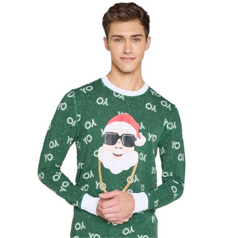 Coordinates X Christmas Santa Long Sleeve Top-men-green-large : Target