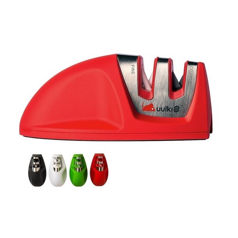 Uulki Knife Sharpener With Non-slip Rubber Base And Rubber Coating,red ...