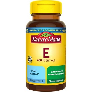 Nature Made Vitamin E 400 IU Softgels Antioxidant Support Dietary ...