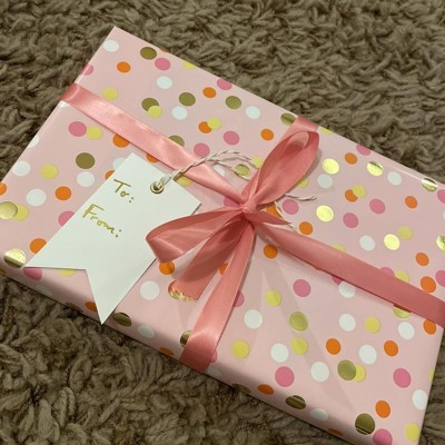 Foil Dot Wrapping Paper Pink - Spritz™ : Target