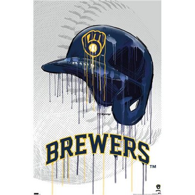 Trends International Mlb Milwaukee Brewers - Drip Helmet 22 Unframed ...