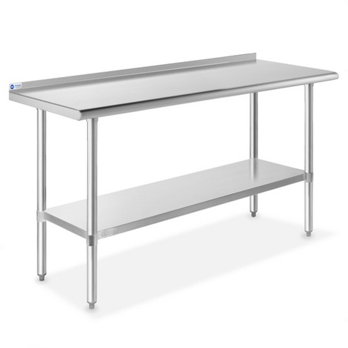 Gridmann Stainless Steel Table With Backsplash And Undershelf - 60 X 24 ...