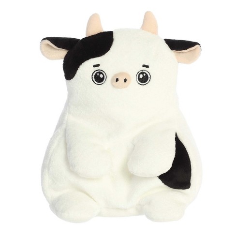 Aurora Small Connor Cow Fluffles Whimsical Stuffed Animal White 6" : Target