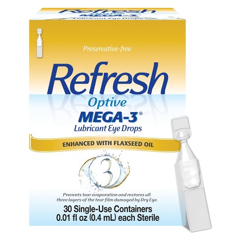 Refresh Optive Mega-3 Preservative Free Eye Drops 30ct : Target