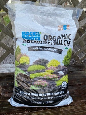 Back To The Roots 20lbs Organic Premium Mulch Natural Hardwood Brown ...