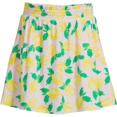 Lands' End Kids Smocked Skorts - Medium - Primrose Yellow Citrus Lemons ...