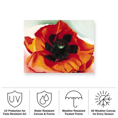 Georgia O'keefe 'poppy' Outdoor All-weather Wall Decor : Target