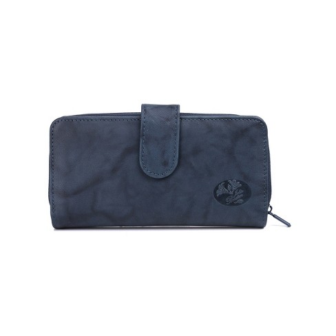 Julia Buxton Heiress Rfid Blocking Leather Checkbook Wallet - Navy : Target