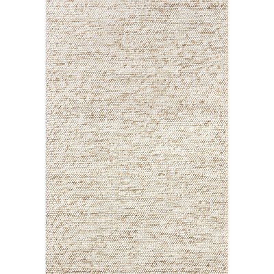 Nuloom Deeanna Casual Textured Wool Area Rug, 5' X 8', Ivory : Target