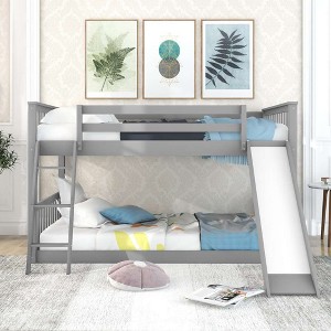 Xiyuyeu Full Over Full/twin Over Twin Bunk Bed With Fence,versatile Loft Bed With Convertible ...