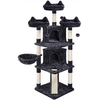 Yaheetech 69"h Large Plush Cat Tree With Platforms For Kittens Cats ...