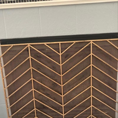 Best Choice Products 38x31in Single Panel Handcrafted Iron Chevron ...