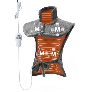 Massaging Heating Pad for Neck, Shoulder & Back, 24"x35" Electric Heat ...