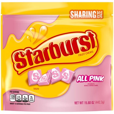 Starburst All Pink Candy Fruit Flavored Chewy Candies - 15.6oz : Target