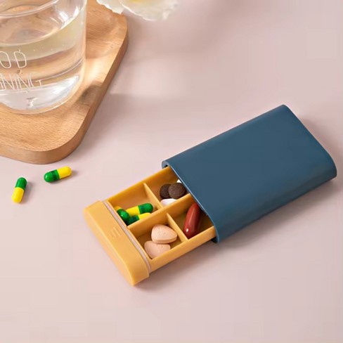 Smart Tech Am Pm Pill Box: Portable Sliding Pocket Home And Gym 3 Or 6 ...