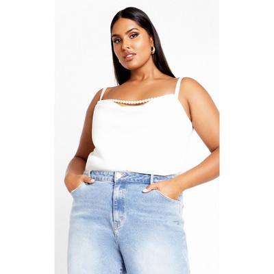 Women's Plus Size Dakota Cami - Ivory | City Chic : Target