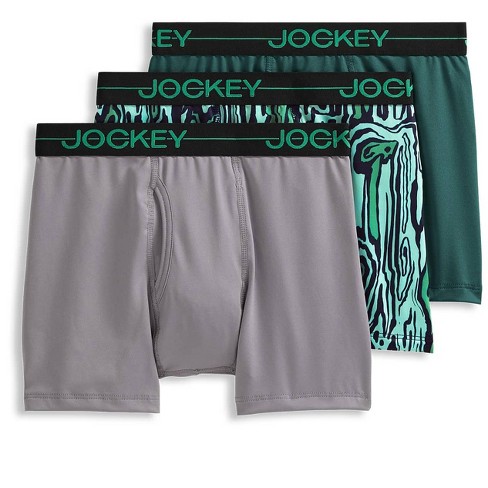 Jockey Boys' Microfiber Stretch Boxer Brief - 3 Pack M Boulder/nature ...