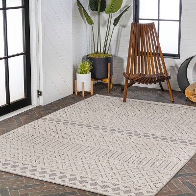 Jonathan Y Ormond High-low Modern Trellis Geometric Cream/gray 4 Ft. X ...