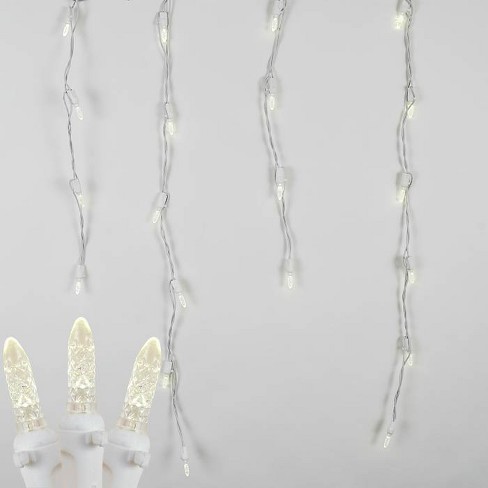 Novelty Lights M5 Led Icicle Lights On White Wire 150 Bulbs : Target