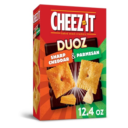 Cheez-it Duoz Sharp Cheddar And Parmesan Baked Snack Crackers 12.4oz ...