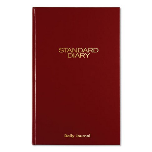 Standard Diary Daily Journal, 2025 Edition, Wide/legal Rule, Red Cover ...