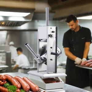 Manual Sausage Stuffer 7LB/3L Meat Stuffer with Dual Speed, Stainless ...