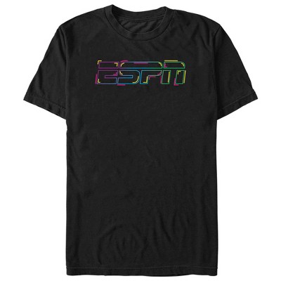 Men's Espn Neon Outline Logo T-shirt - Black - 2x Large : Target