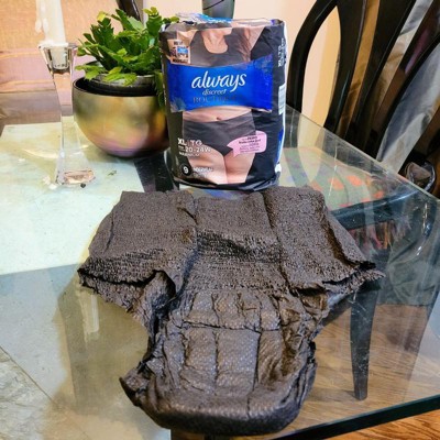 Always Discreet Boutique Black Maximum Underwear - Xl - 9ct : Target