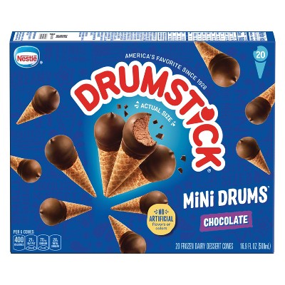 Nestle Drumstick Chocolate Mini Frozen Sundae Cones - 16.9oz/20ct : Target
