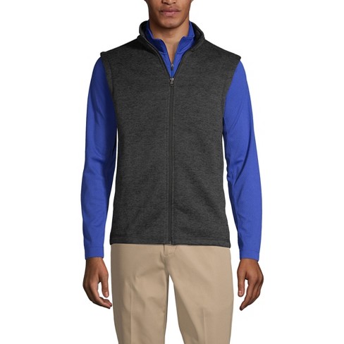 Lands' End School Uniform Men's Sweater Fleece Vest - Large - Black ...